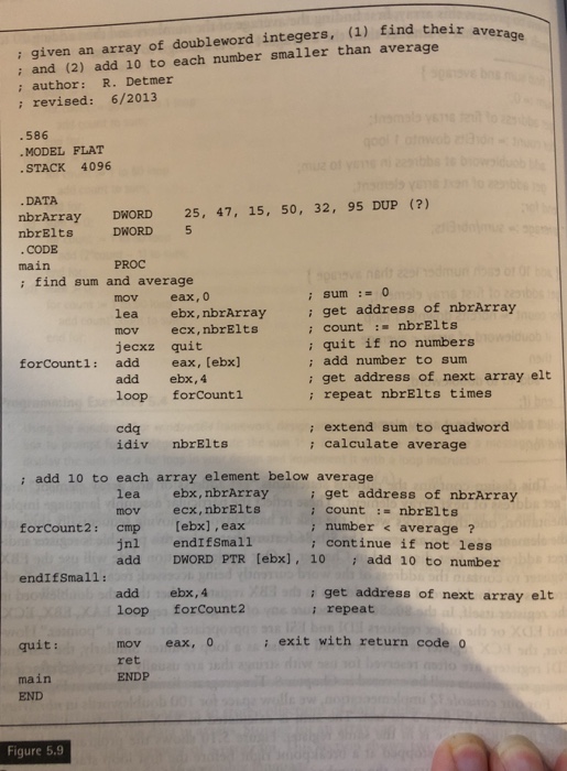 Solved : given an array of doubleword integers, (1) find | Chegg.com