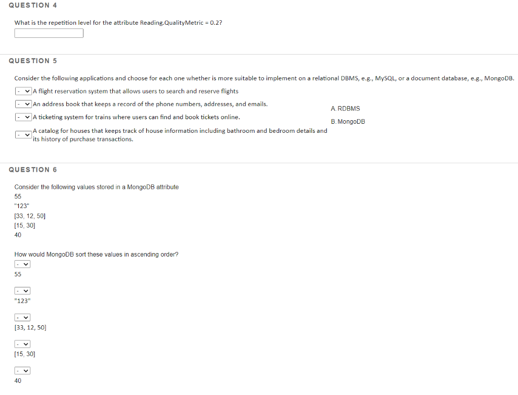 Solved QUESTION 4 What is the repetition level for the | Chegg.com