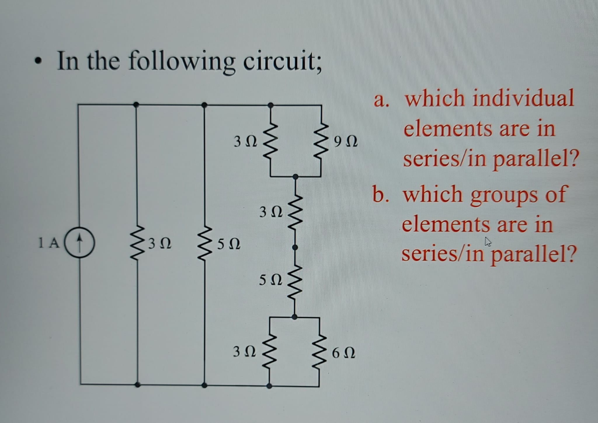Solved In the following circuit;a. ﻿which individualelements | Chegg.com