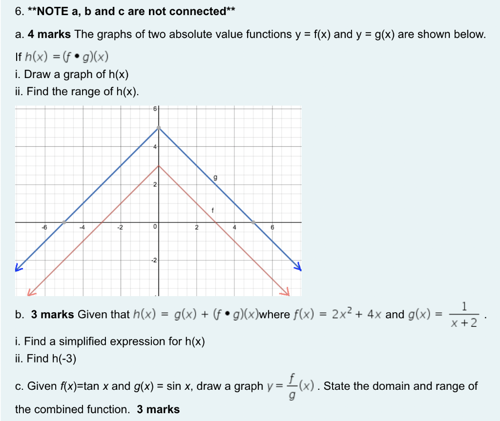 Solved 6. **NOTE a, b and c are not connected** a. 4 marks | Chegg.com