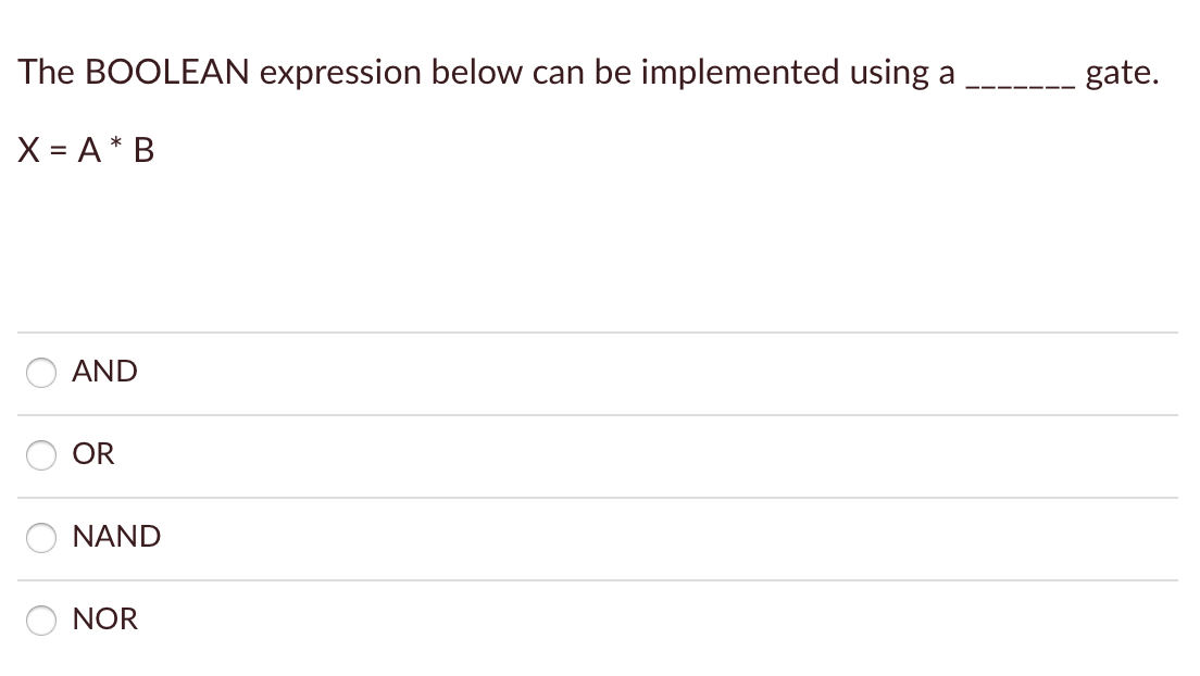 Solved The BOOLEAN expression below can be implemented using | Chegg.com