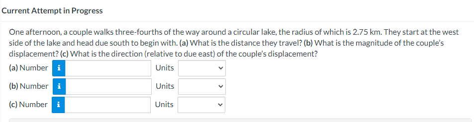 Solved Current Attempt in ProgressOne afternoon, a couple | Chegg.com