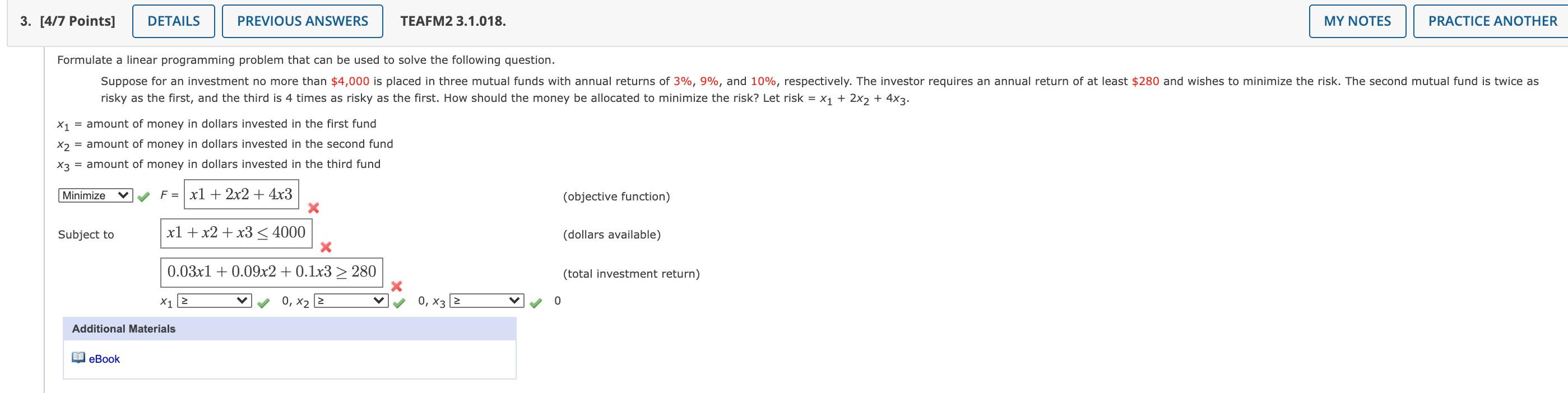Solved 3. [4/7 Points] DETAILS PREVIOUS ANSWERS TEAFM2 | Chegg.com