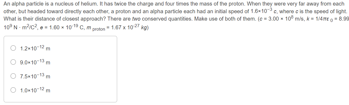 Solved An alpha particle is a nucleus of helium. It has | Chegg.com