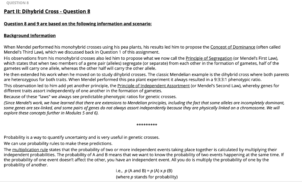 Solved Please read all and answer question 9, thank you so | Chegg.com ...