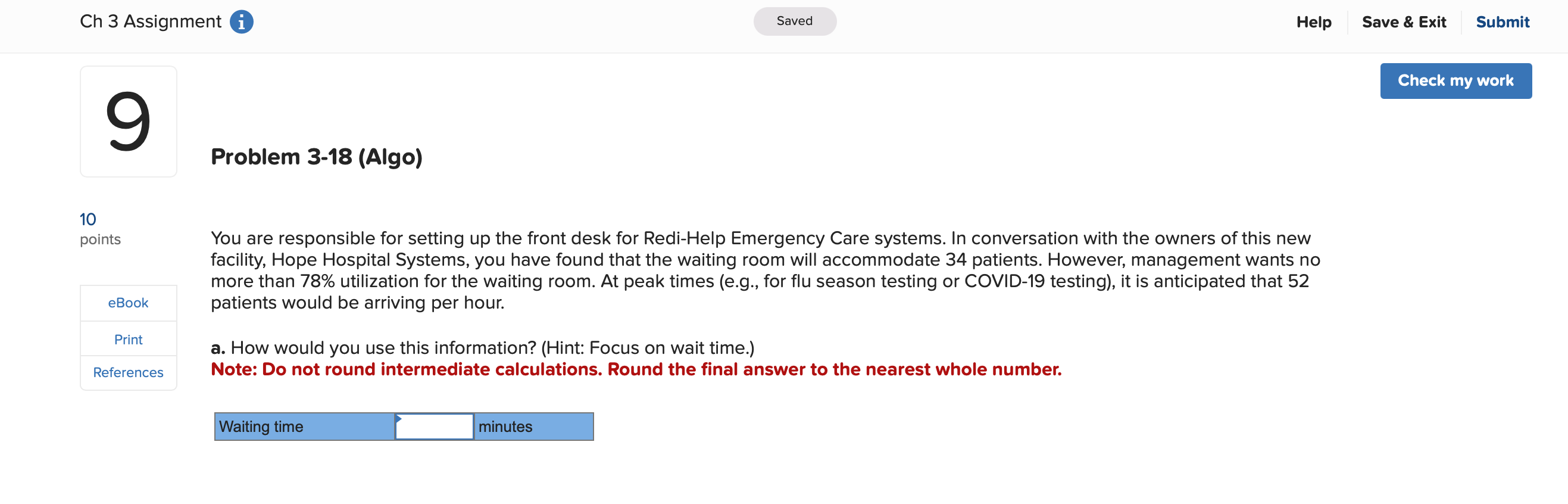 Solved Problem 3-18 (Algo)ReferencesYou are responsible for | Chegg.com
