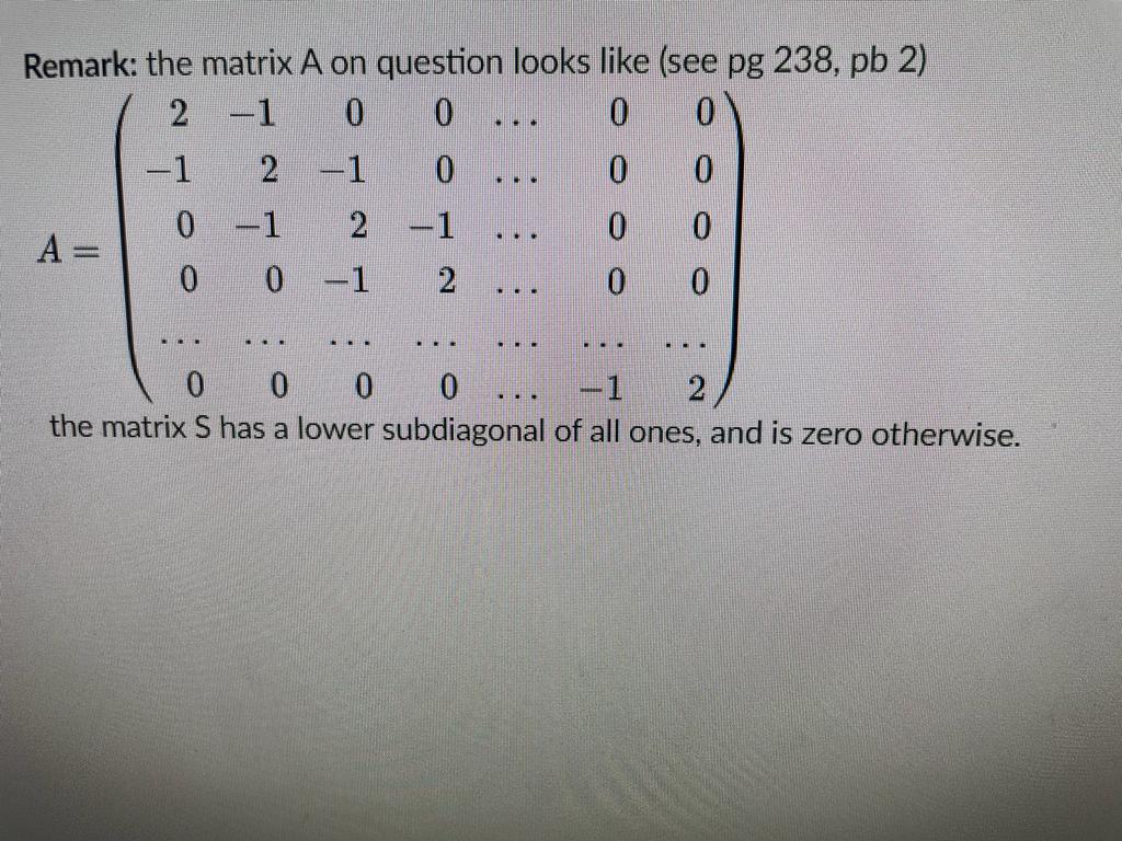 Solved These problems start with a bidiagonal n by n | Chegg.com