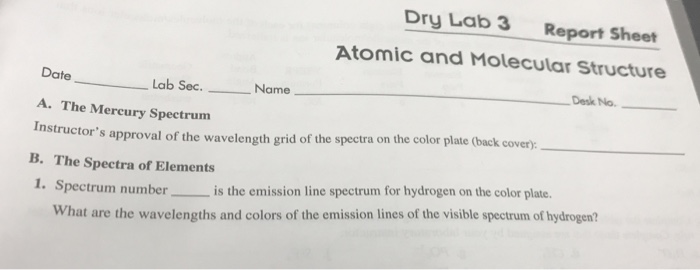 Solved Dry Lab 3 Report Sheet Atomic and Molecular Structure | Chegg.com