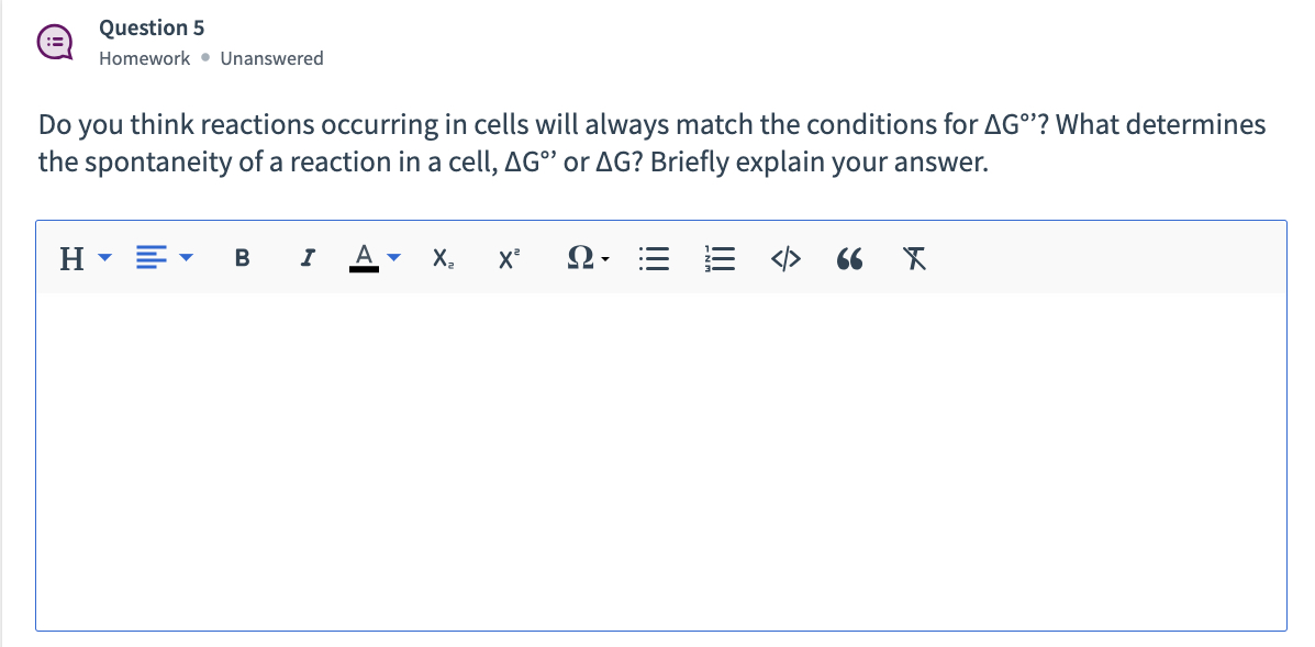 Solved Do you think reactions occurring in cells will always | Chegg.com