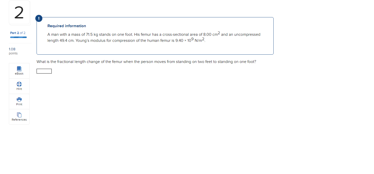 Solved Part 1 of 2 1.08 points Skipped eBook Hint → Print | Chegg.com