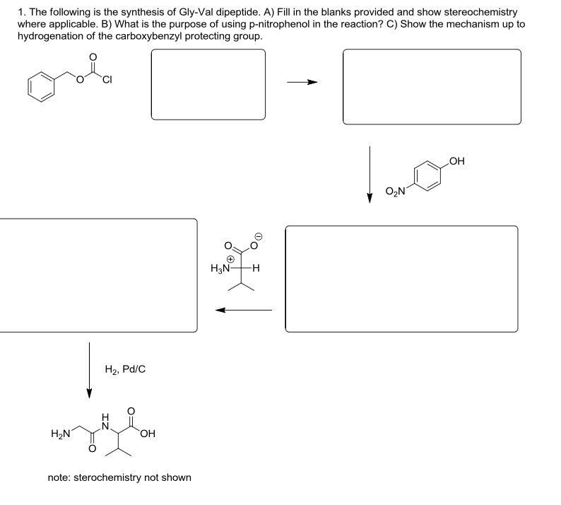 Solved 1. The following is the synthesis of Gly-Val | Chegg.com