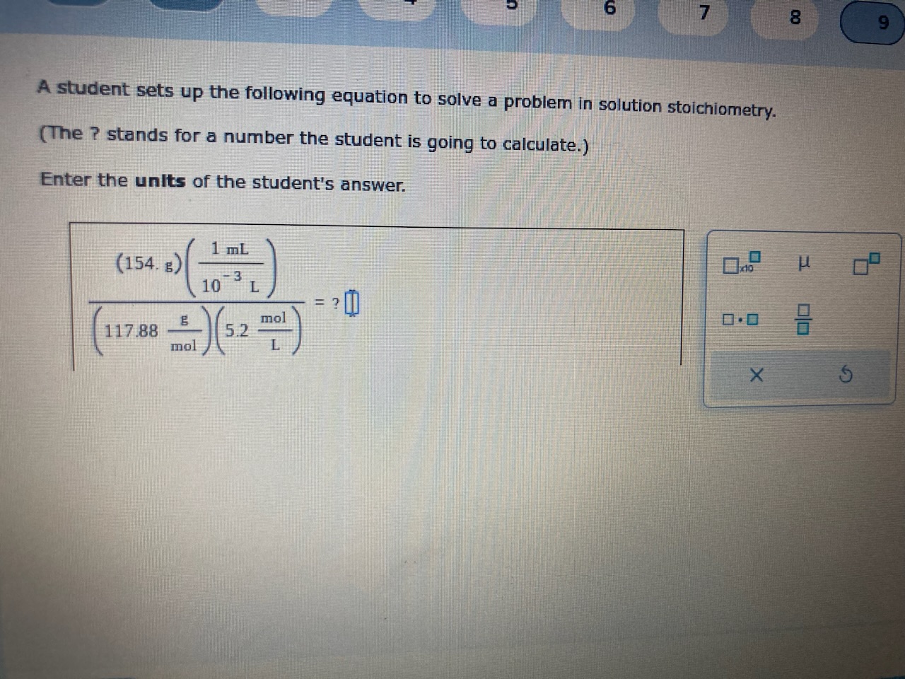 Solved A student sets up the following equation to solve a | Chegg.com