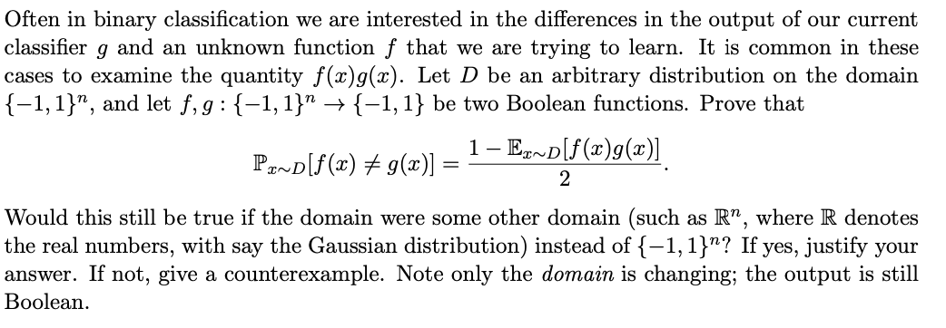 Often in binary classification we are interested in | Chegg.com