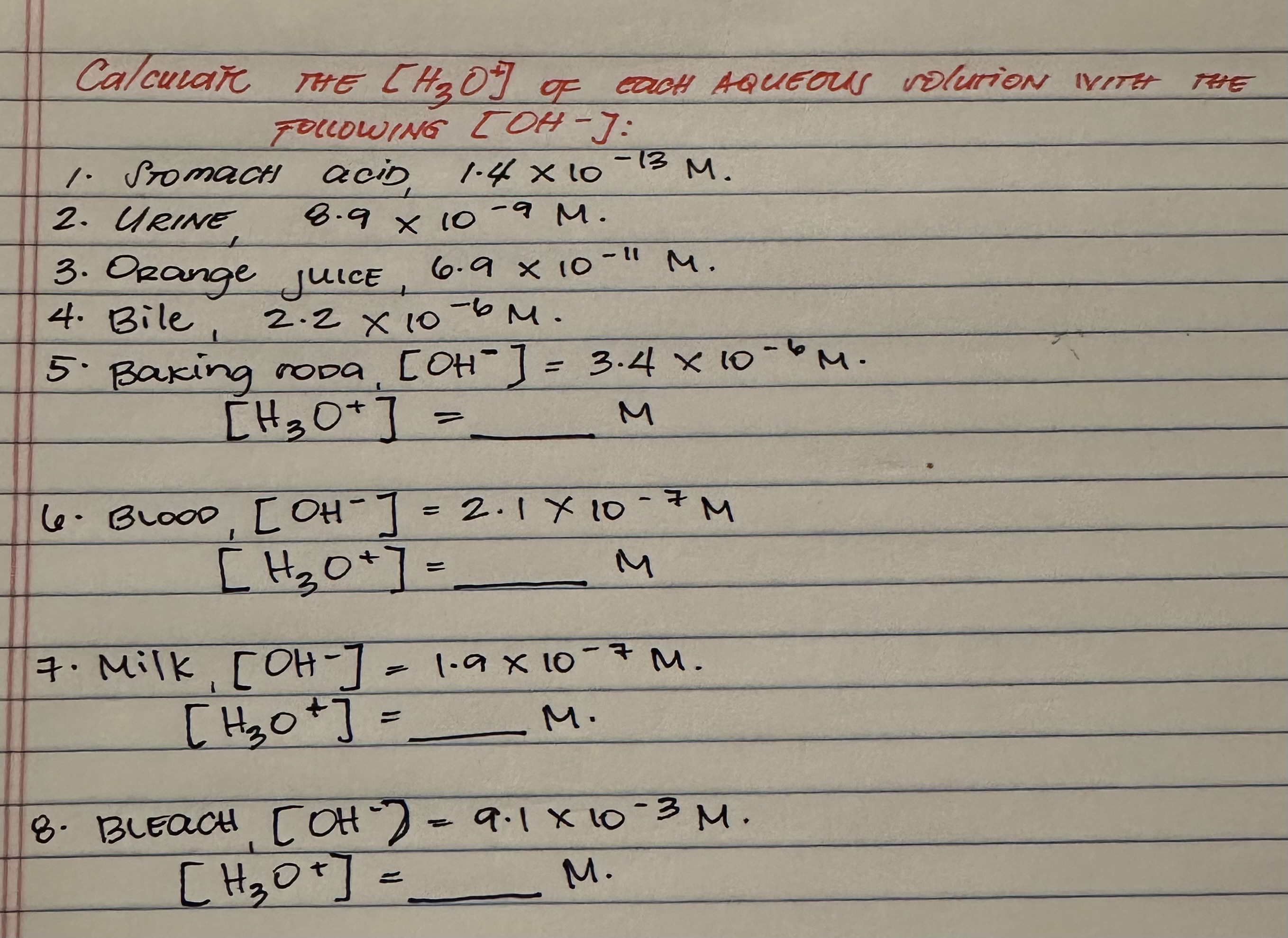 Solved Calculate THE [H3OH] OF CaOH AQUEOUS NolurTiON IVITH | Chegg.com