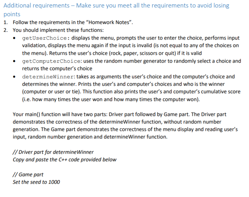 Solved Write A Program That Lets The User Play The Rock 6738