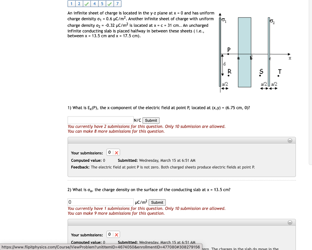 An infinite sheet of charge is located in the y−z | Chegg.com