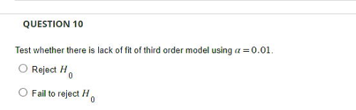 Solved tabulated values to answer Questions 8-10. Regression | Chegg.com