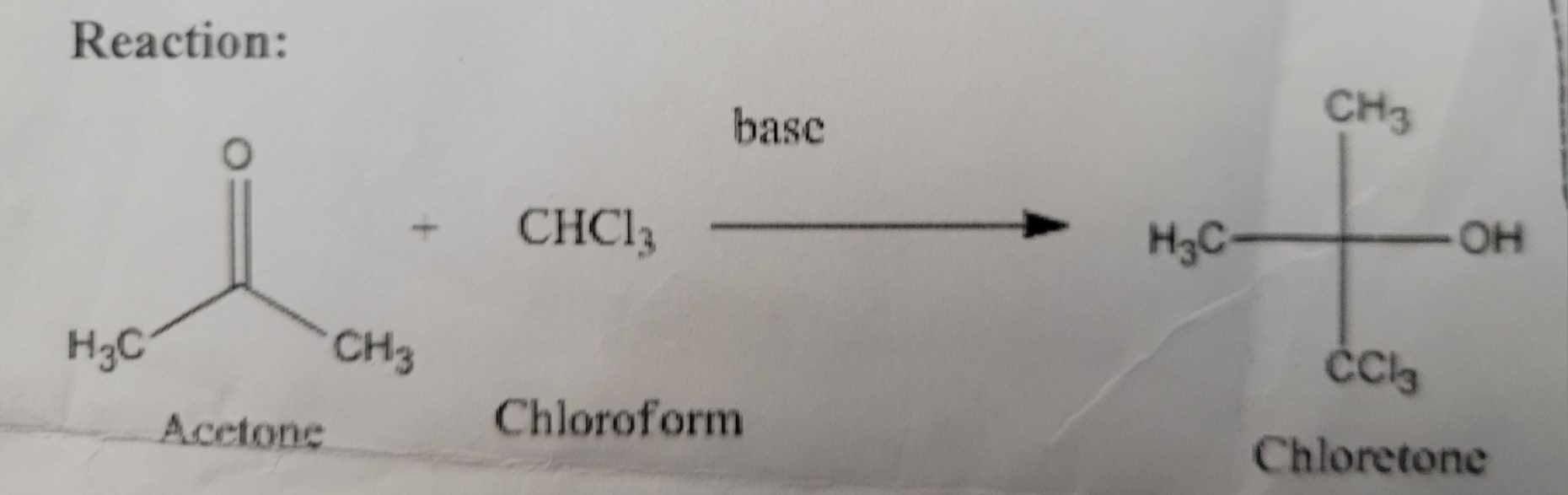 Solved For the synthesis of Chlorbutanol (Chloretone) ﻿I got | Chegg.com
