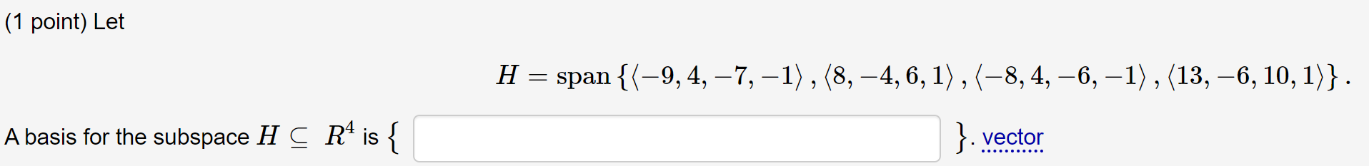 Solved (1 point) Let | Chegg.com
