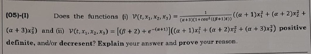 Solved (05)-(I) Does the functions (i) | Chegg.com