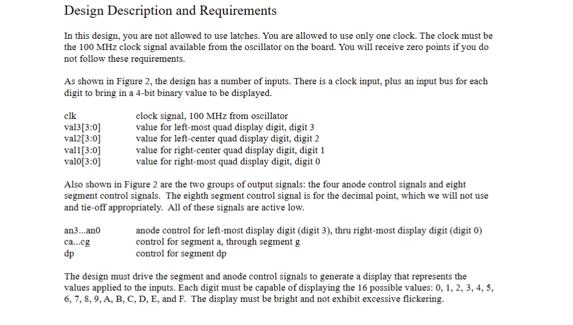 Solved Figure 1: A Quad Seven-Segment Display Now that you | Chegg.com