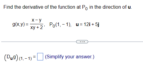Solved Find the derivative of the function at P0 in the | Chegg.com