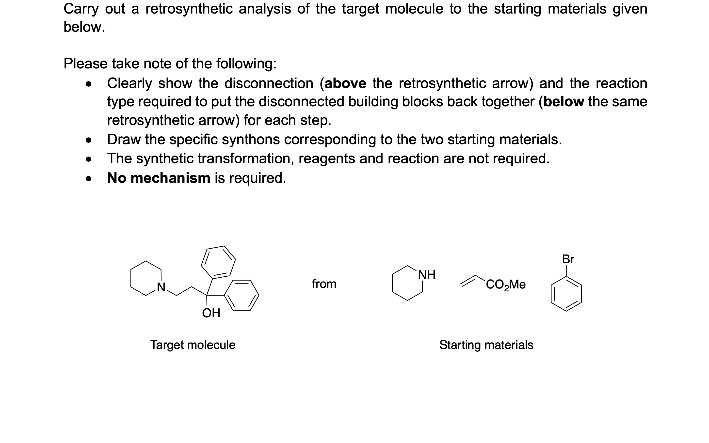 Solved Carry out a retrosynthetic analysis of the target | Chegg.com