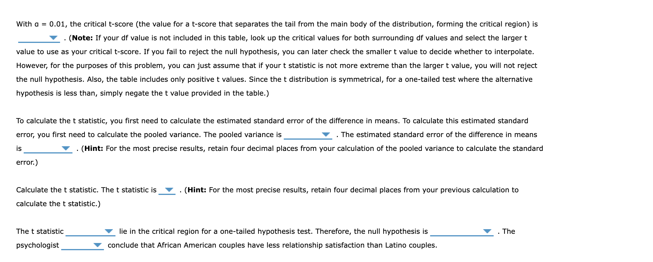 Solved 4. The t test for two independent samples - | Chegg.com