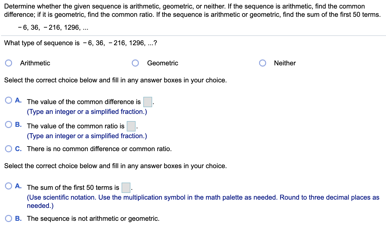 Solved Determine whether the given sequence is arithmetic, | Chegg.com