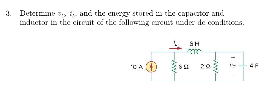 Solved 3. Determine voil, and the energy stored in the | Chegg.com