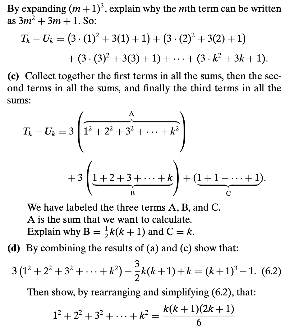 Solved 8. To prove the sum formula that we used in Problem | Chegg.com