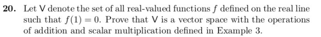 Solved 0. Let V denote the set of all real-valued functions | Chegg.com