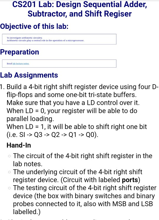 4 Implement The Following Bit Sequential Adder 