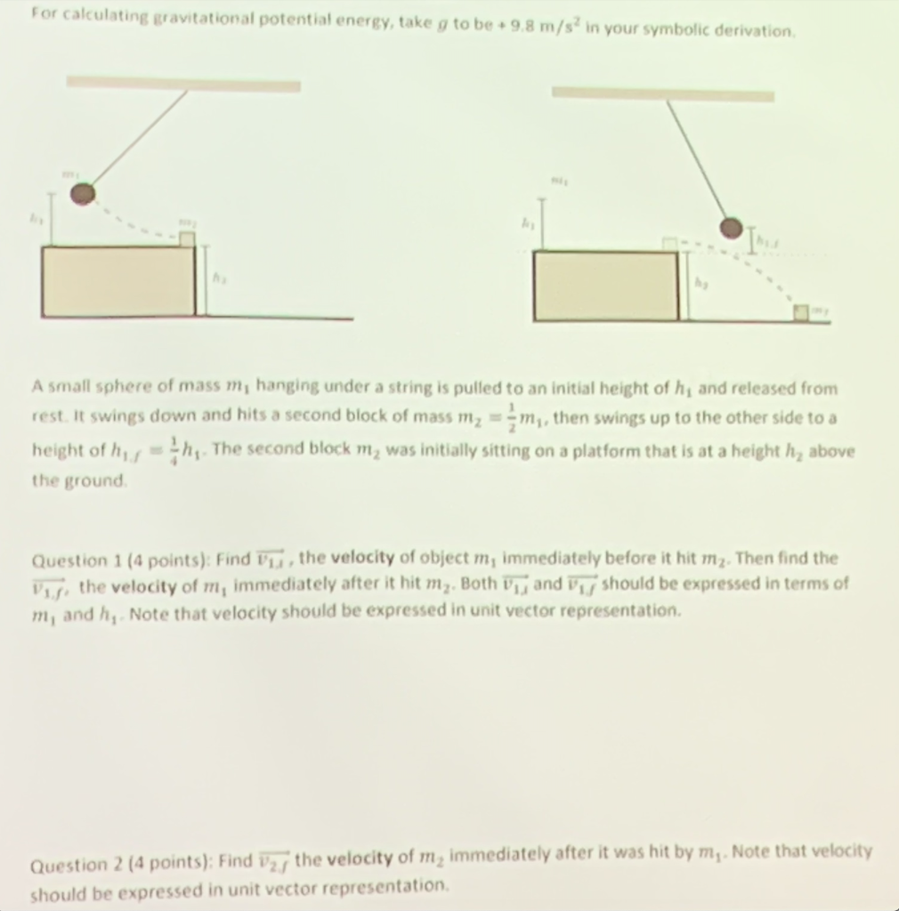 Solved For calculating gravitational potential energy, take | Chegg.com