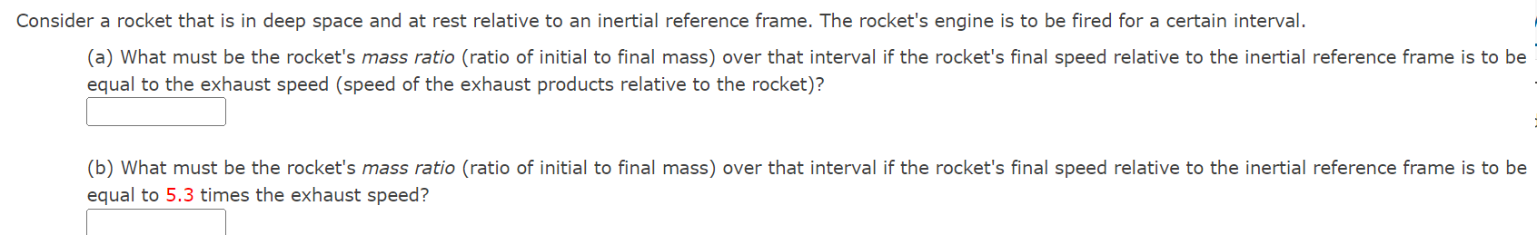 Solved Consider a rocket that is in deep space and at rest | Chegg.com