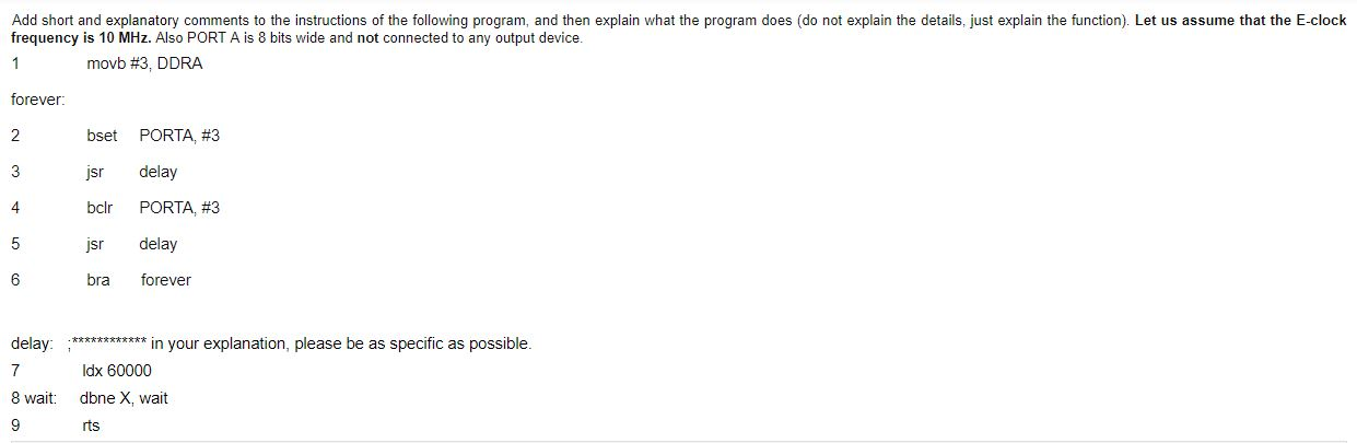 Solved Add short and explanatory comments to the | Chegg.com