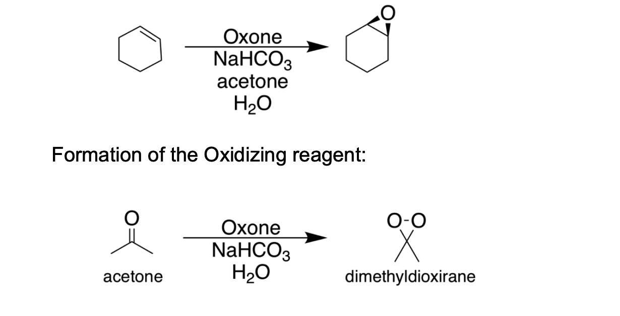 Solved Oxone NaHCO3 acetone H20 Formation of the Oxidizing | Chegg.com