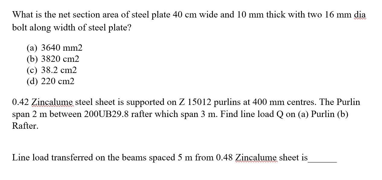 Solved What is the net section area of steel plate 40 cm | Chegg.com