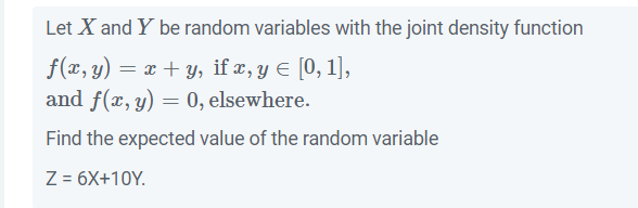 Solved Let X and Y be random variables with the joint | Chegg.com