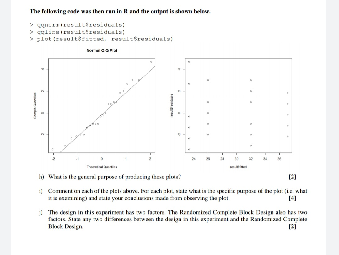 The following code was then run in R and the output | Chegg.com
