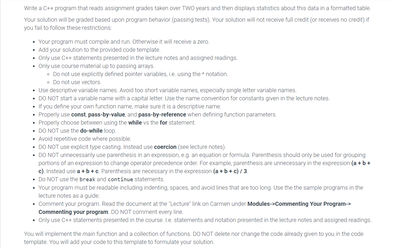 Solved 4TH TIME REPOSTING THIS USE THE GIVEN CODE AT THE | Chegg.com