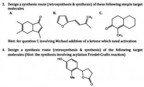 Solved Design a synthesis route (retrosynthesis & synthesis) | Chegg.com