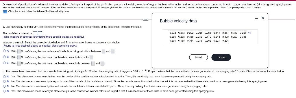 Solved One chox of purification of molten all involves | Chegg.com