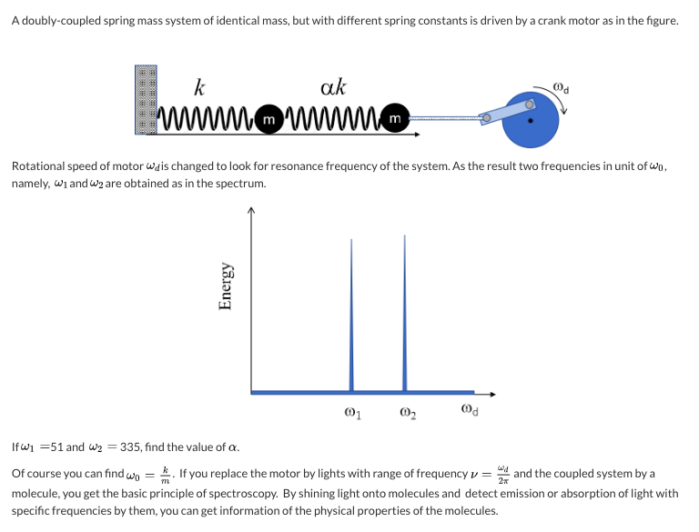 Solved A doubly-coupled spring mass system of identical | Chegg.com