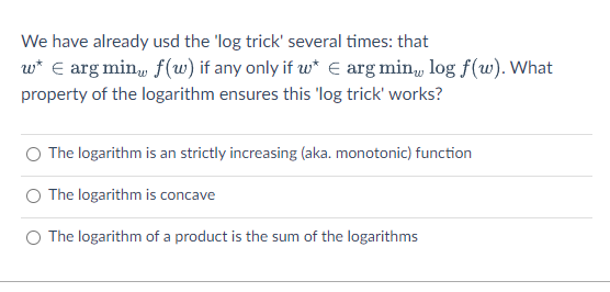 Solved We have already usd the 'log trick' several times: | Chegg.com
