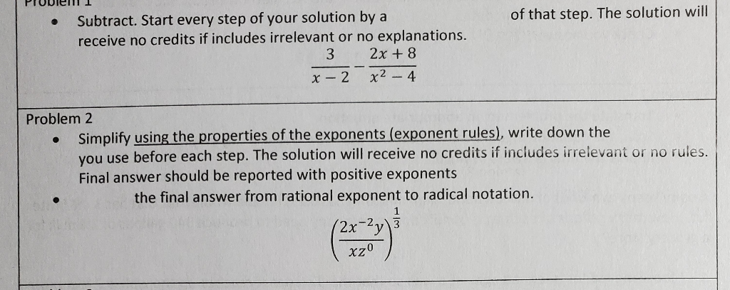 Solved of that step. The solution will . Subtract. Start | Chegg.com