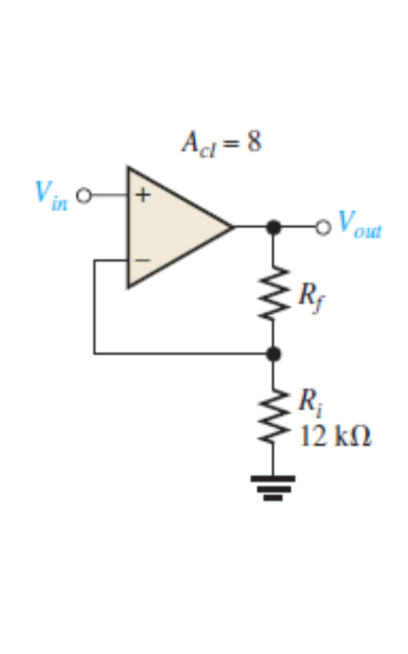 Solved Find the value of Rf that will produce the indicated | Chegg.com