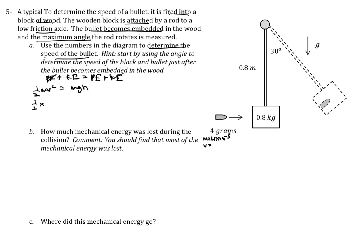 Solved 5- A typical To determine the speed of a bullet, it | Chegg.com
