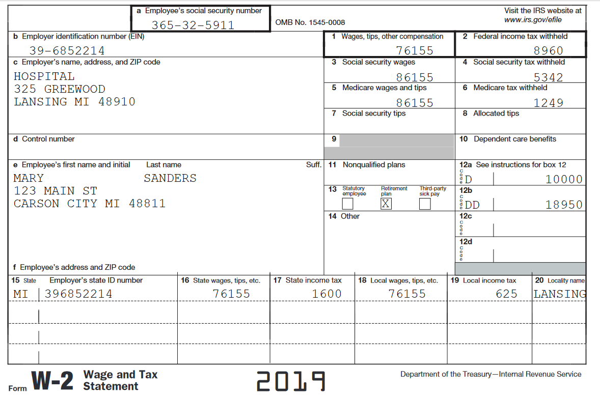Solved Tax Return 1 John and Mary Sanders (Fictional | Chegg.com