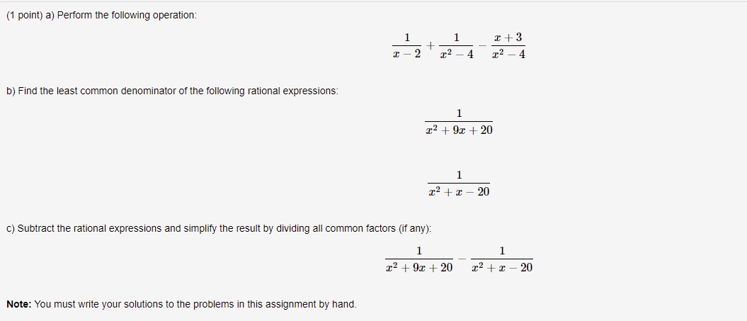 Solved A)Perform the following operation: B) Find the | Chegg.com